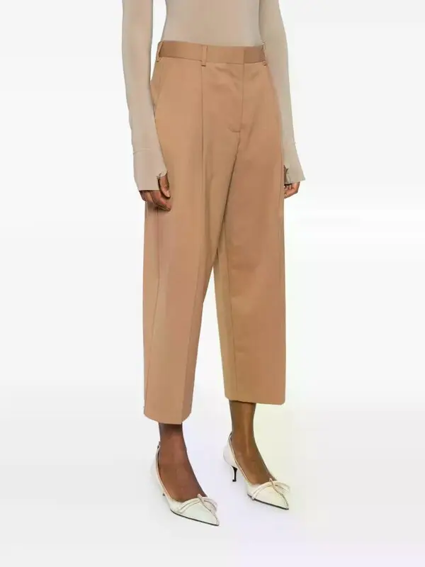 THE M Pleated-front Cropped Pants