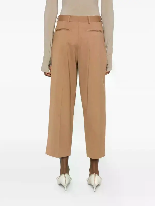 THE M Pleated-front Cropped Pants