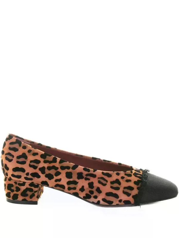 Roberto Festa 30mm Leopard-print Block-heel Pumps - Neutrals