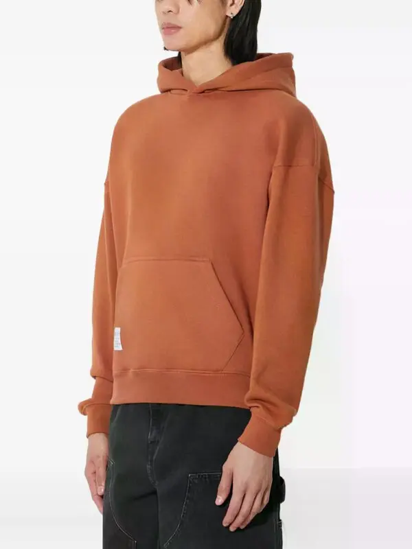 Alpha Industries Logo-print Kangaroo-pocket Hoodie - Brown