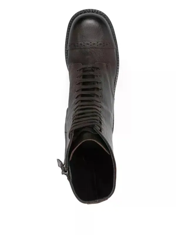 P.a.r.o.s.h Perforated Leather Lace-up Boots