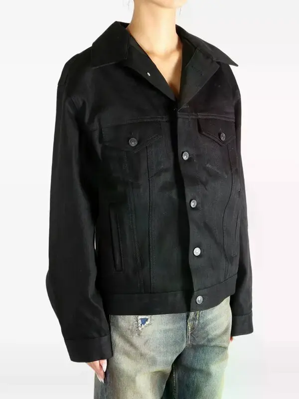 Balenciaga Buttoned Denim Jacket - Black