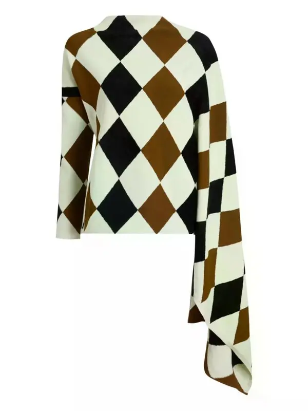 Proenza Schouler Argyle-pattern Top - Green