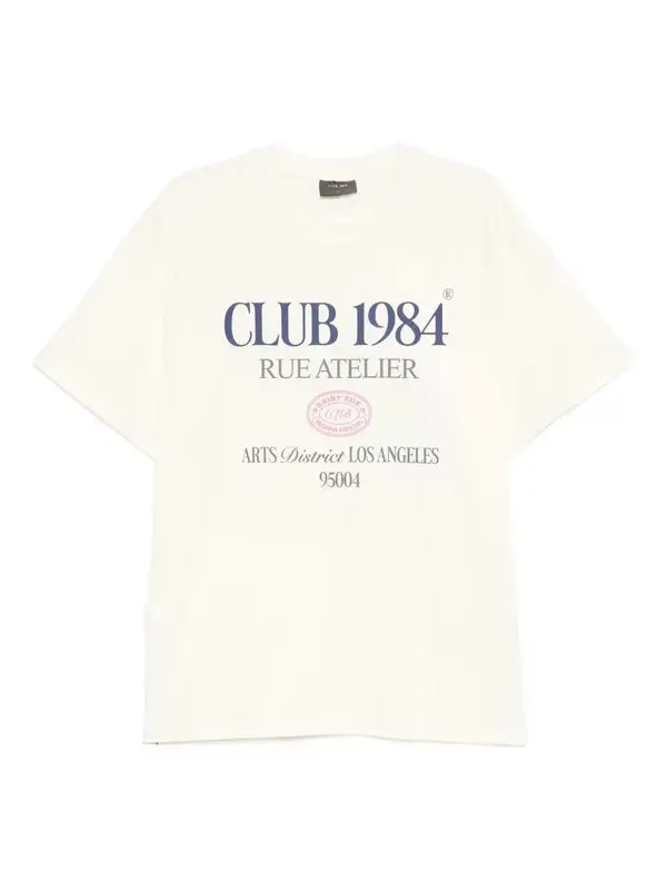 CLUB 1984 Logo-print T-shirt - Neutrals
