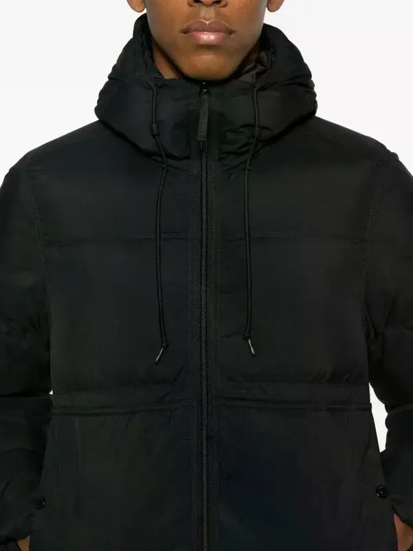 Stone Island Hooded Quilted Puffer Jacket - Black