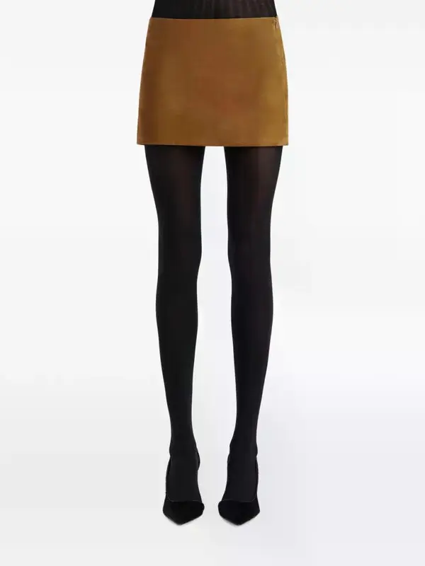 Khaite Jett Suede Mini Skirt - Brown