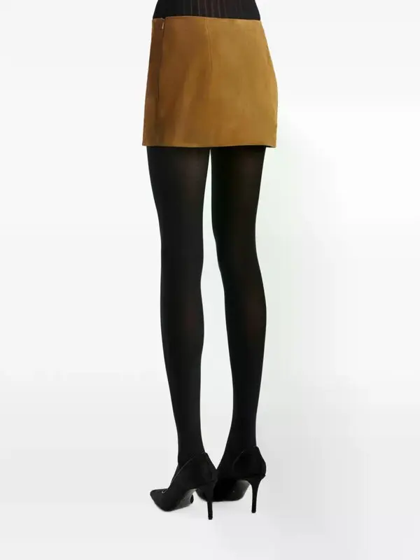 Khaite Jett Suede Mini Skirt - Brown
