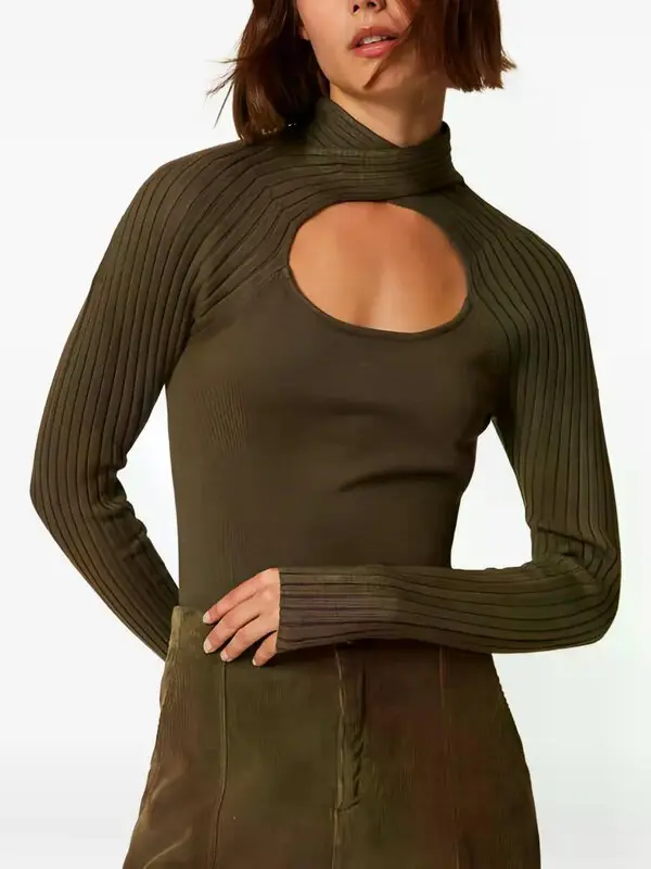 TWINSET Ribbed Cut-out Jumper