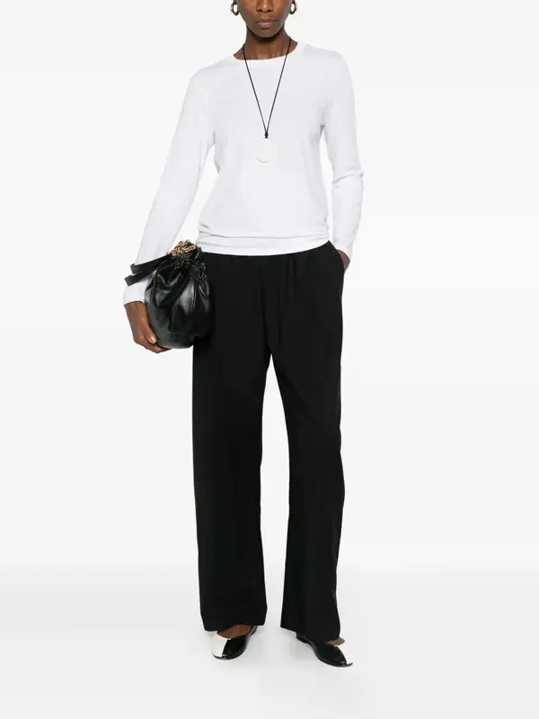 6397 Elasticated-waistband Straight-leg Trousers