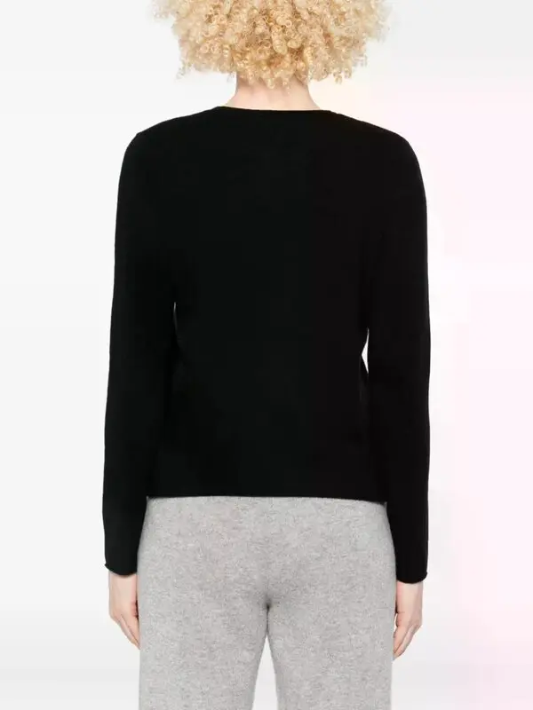 GOTHA Round-neck Long-sleeve Sweater - Black
