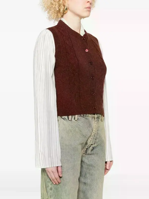 A.p.c. Cable-knit Sleeveless Vest