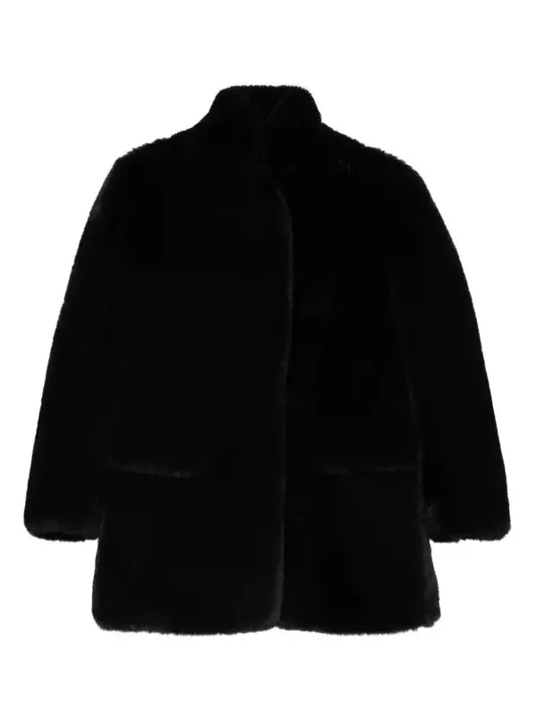 SWORD 6644 High-neck Faux Fur Jacket