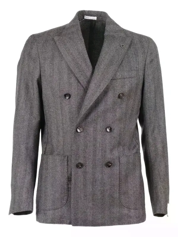 BRERA Herringbone Double-breasted Blazer
