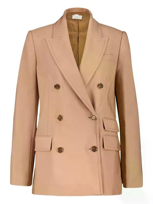 Zimmermann Double-breasted Wool Blazer - Neutrals