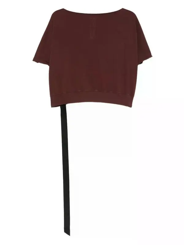 Rick Owens Organic Cotton Cropped Top - Red