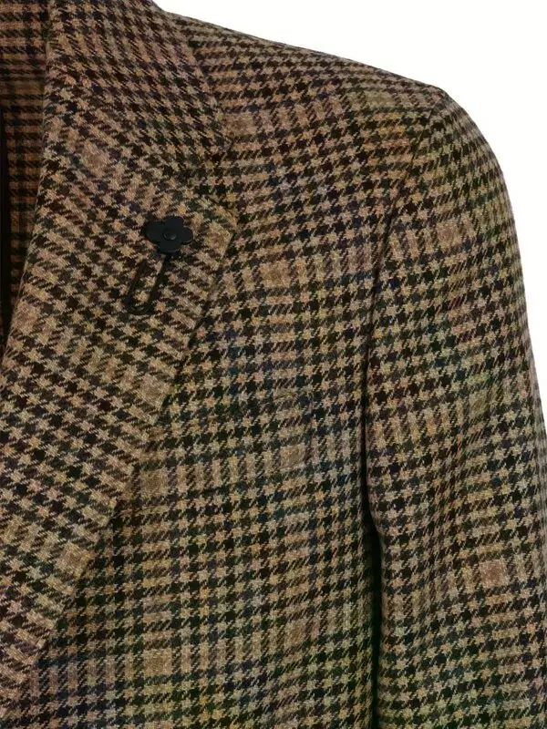 LARDINI Houndstooth Wool Jacket