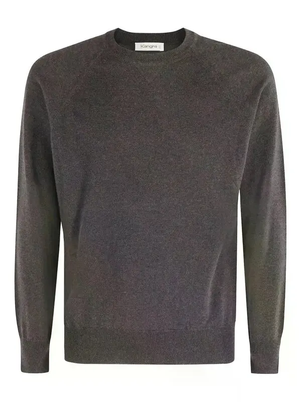 KANGRA Raglan-sleeve Crew-neck Sweater - Brown