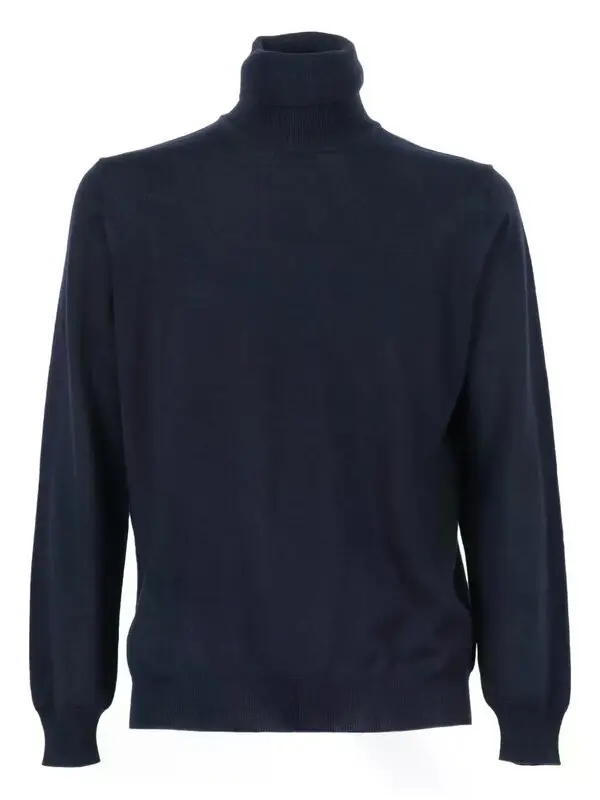 KANGRA Turtleneck Wool Sweater - Blue