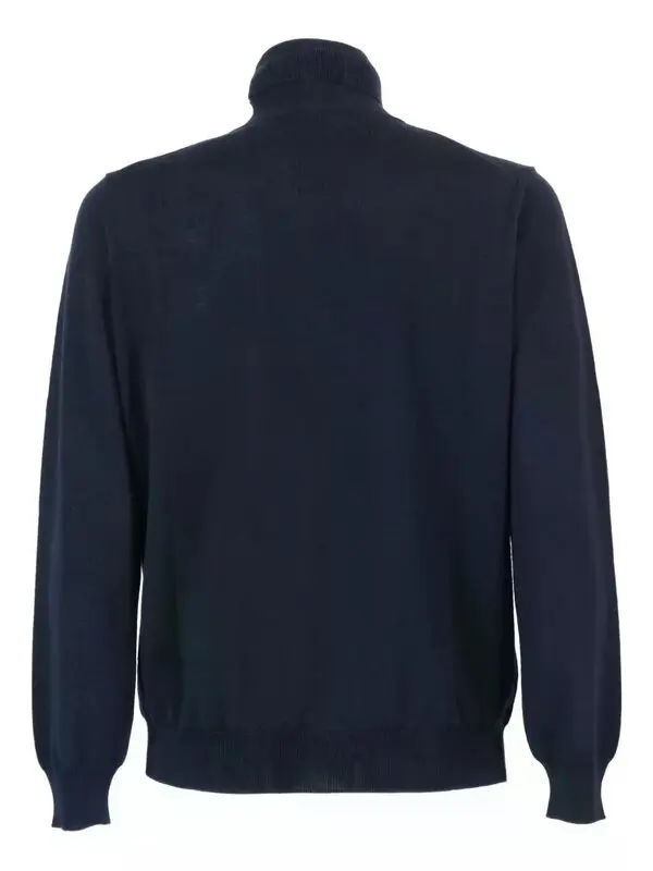 KANGRA Turtleneck Wool Sweater - Blue