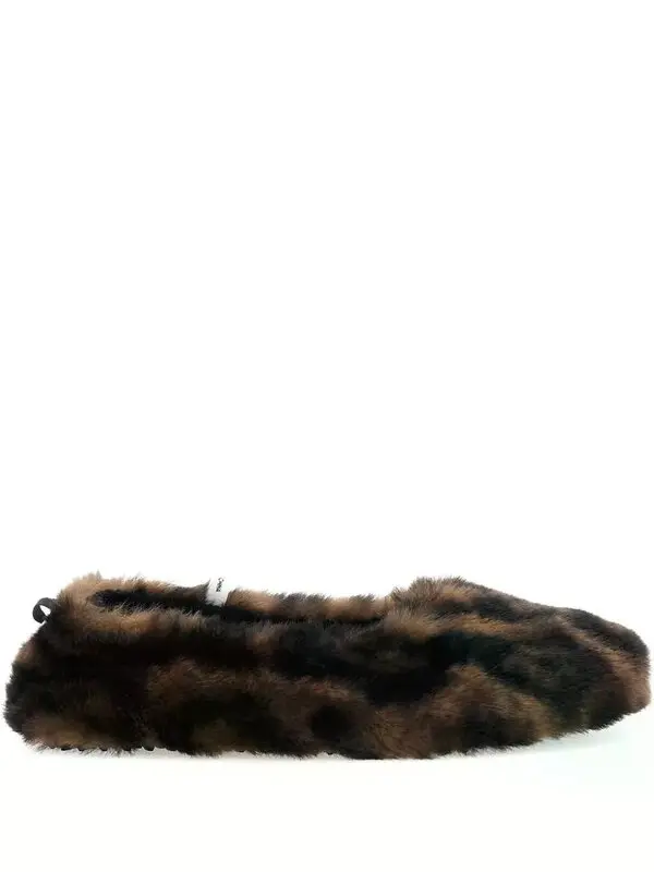 Apparis Animal-print Ballet Flats - Brown