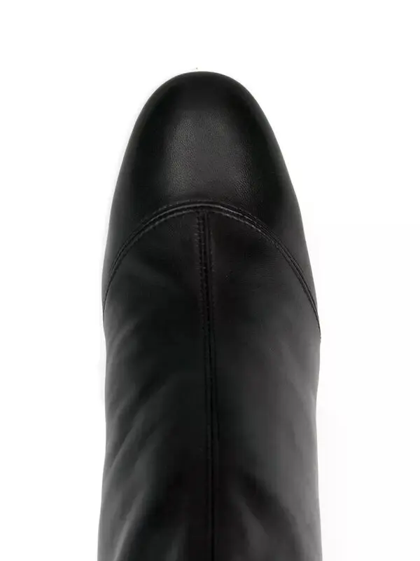 FRANCESCO RUSSO 75mm Leather Zipped-back Ankle Boots