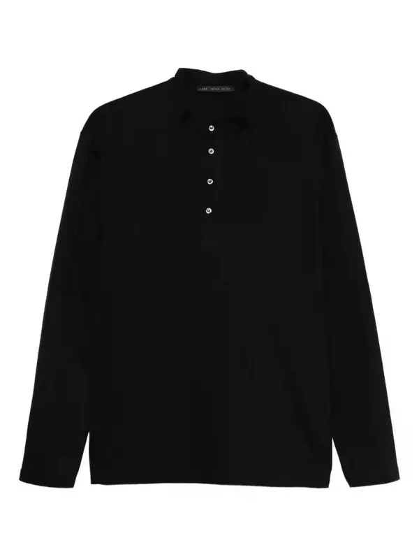 LOW BRAND Button-placket Henley Top