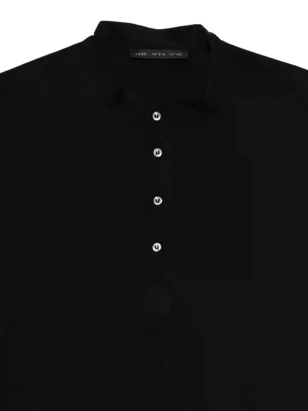 LOW BRAND Button-placket Henley Top