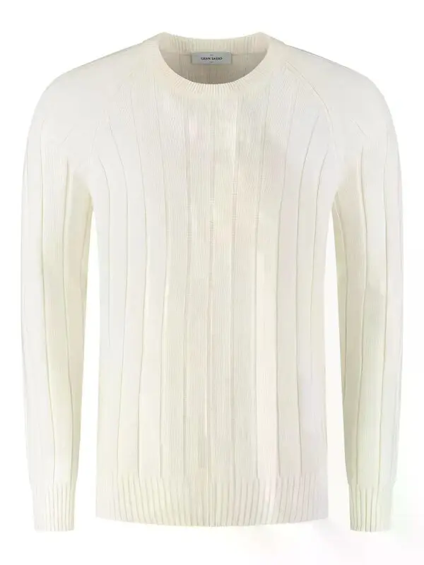 GRAN SASSO Ribbed Crew-neck Sweater