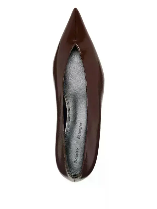Proenza Schouler Pointed-toe Lambskin Ballet Flats - Brown