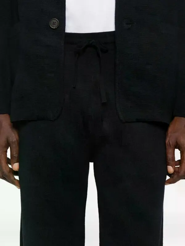 Emporio Armani Drawstring Straight-leg Trousers