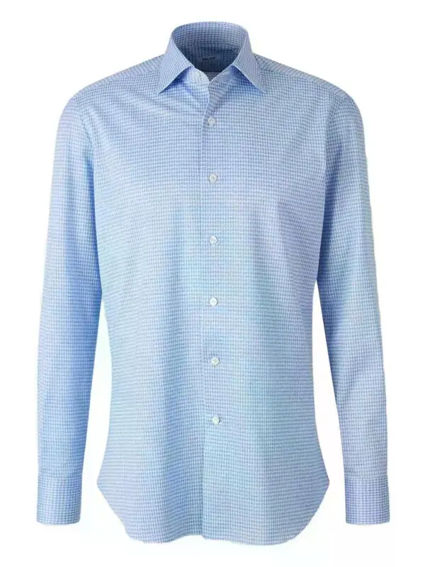 FRAY Houndstooth Shirt - Blue