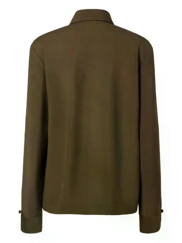 Fendi Asymmetric Wool-mohair Blouse