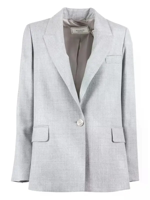 Peserico Single-button Jacket - Grey