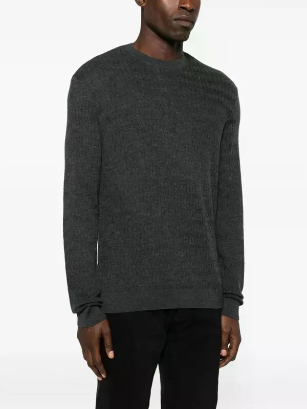 Emporio Armani Textured Crew-neck Sweater