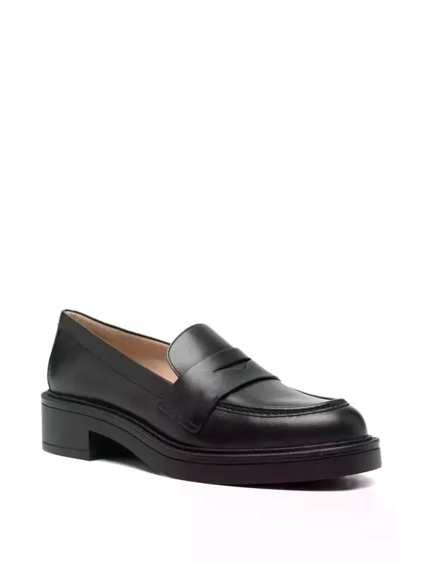 STUART WEITZMAN Penny Leather Loafers