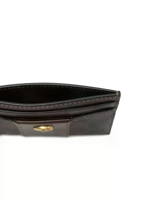 COACH Monogram-print Logo-plaque Card Holder - B4/maple