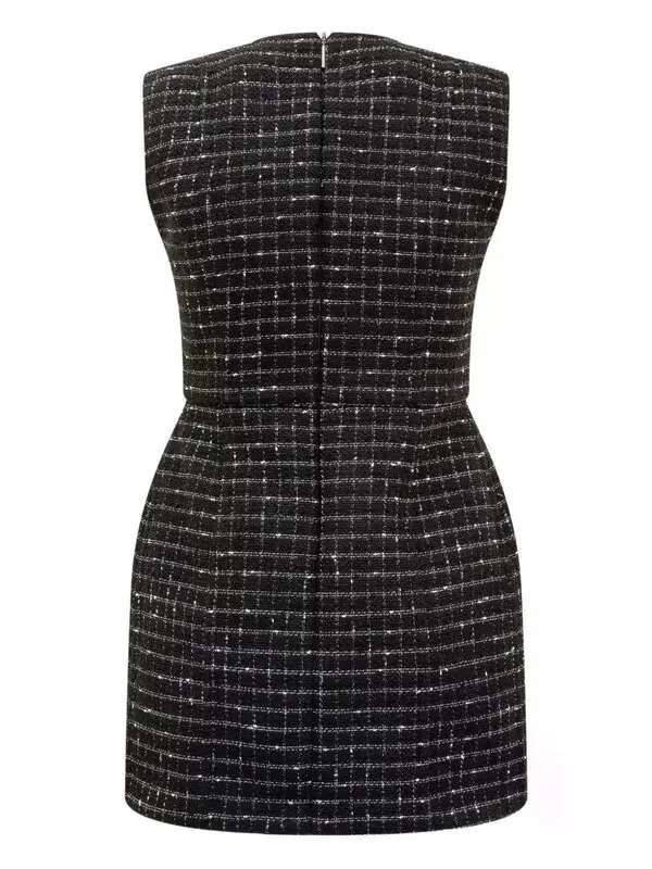 MSGM Checked Tweed Dress