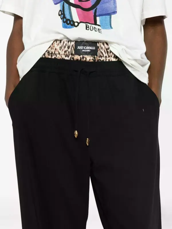 Just Cavalli Leopard-print Drawstring Trousers