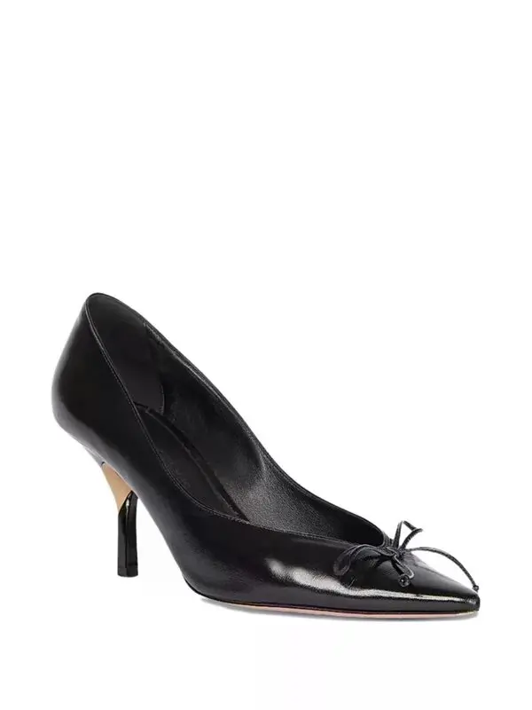 Jacquemus 80mm Bow-detail Pointed-toe Heeled Pumps - Black