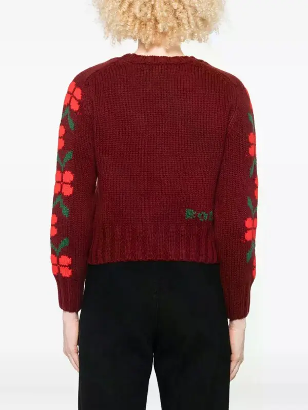 BODE Skunk-jacquard Crew-neck Jumper - Brown