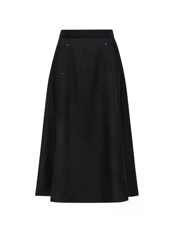 Moncler Button-detail A-line Midi Skirt - Black