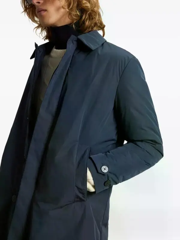 Woolrich Button-fastening Peached Coat - Blue