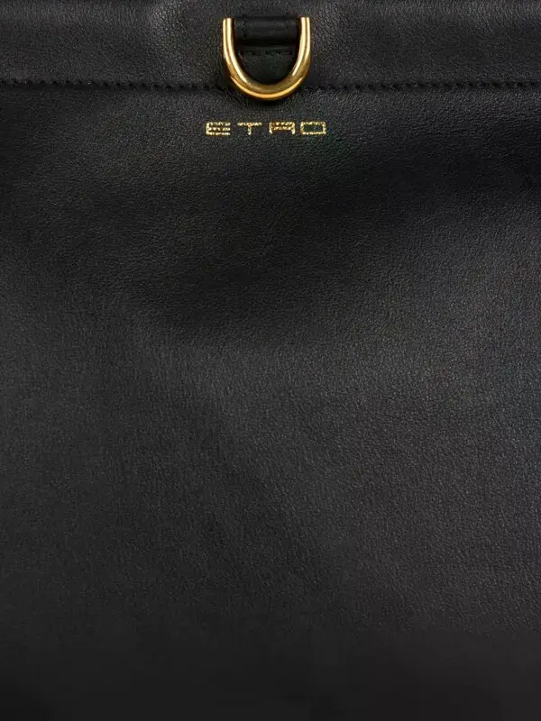 Etro Talk Leather Clutch - Black