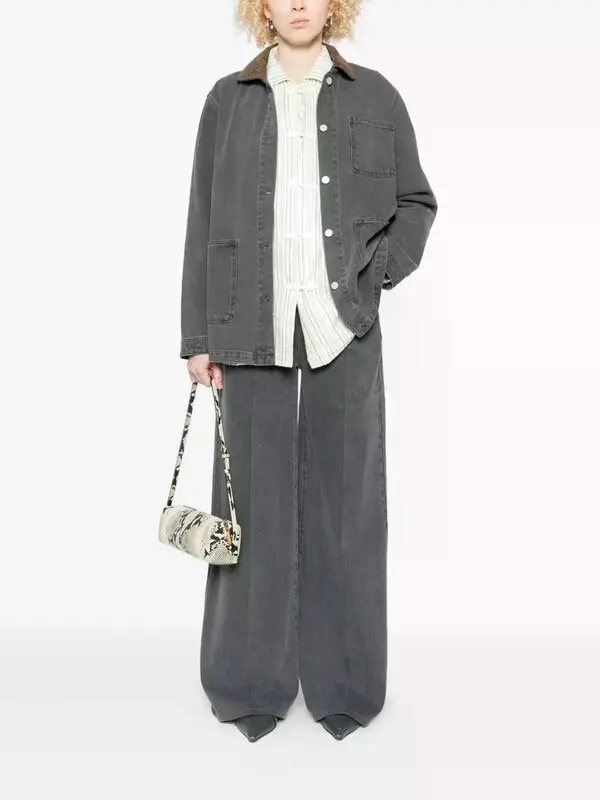 Officine Générale Wide-leg High-waisted Jeans - Grey