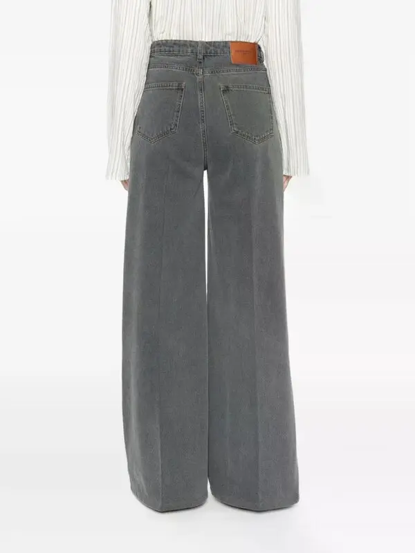 Officine Générale Wide-leg High-waisted Jeans - Grey
