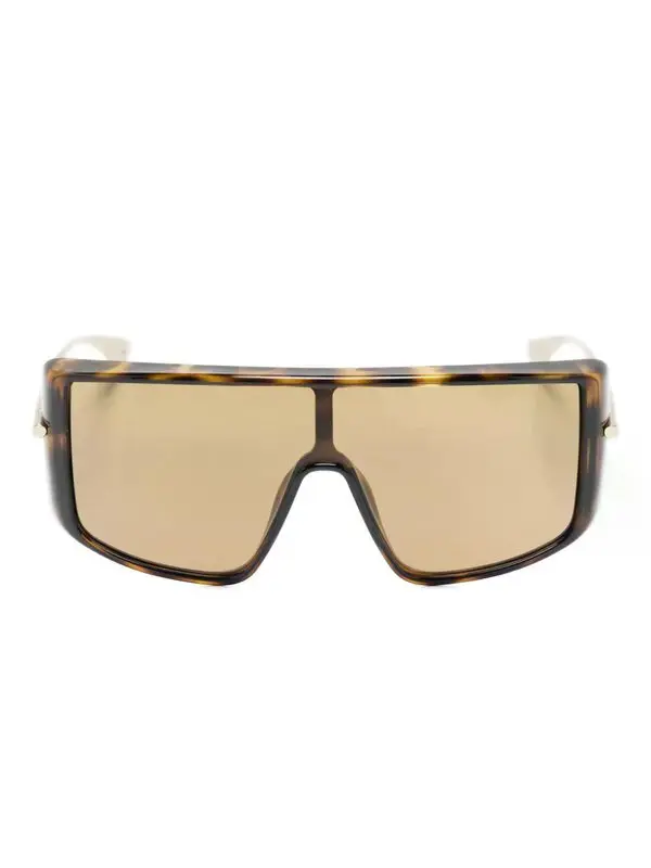 Alexander McQueen Geometric-frame Sunglasses - Brown