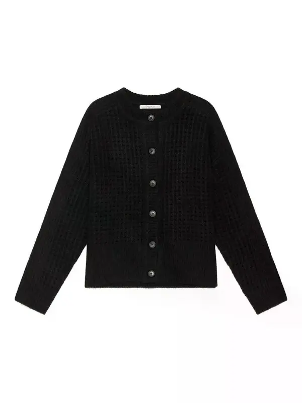 Malìparmi Waffle-knit Wool-blend Cardigan