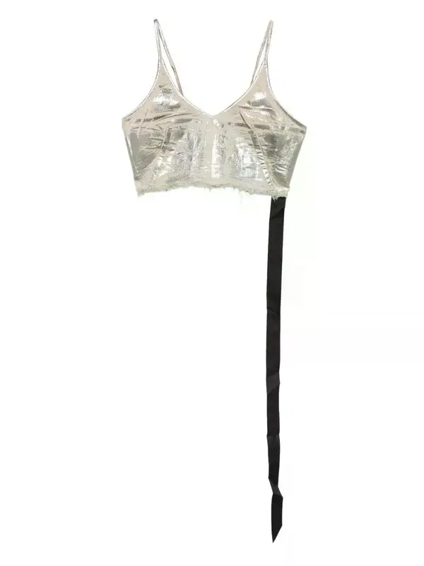 Rick Owens Frayed Top - Silver