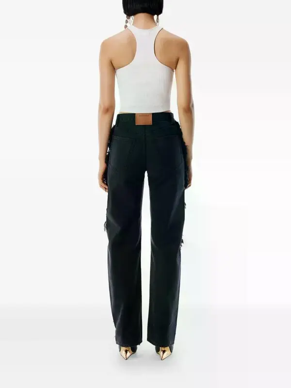 Alexander Wang Frayed-seams Denim Jeans