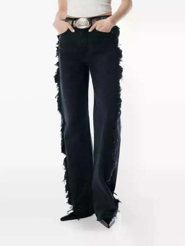 Alexander Wang Frayed-seams Denim Jeans